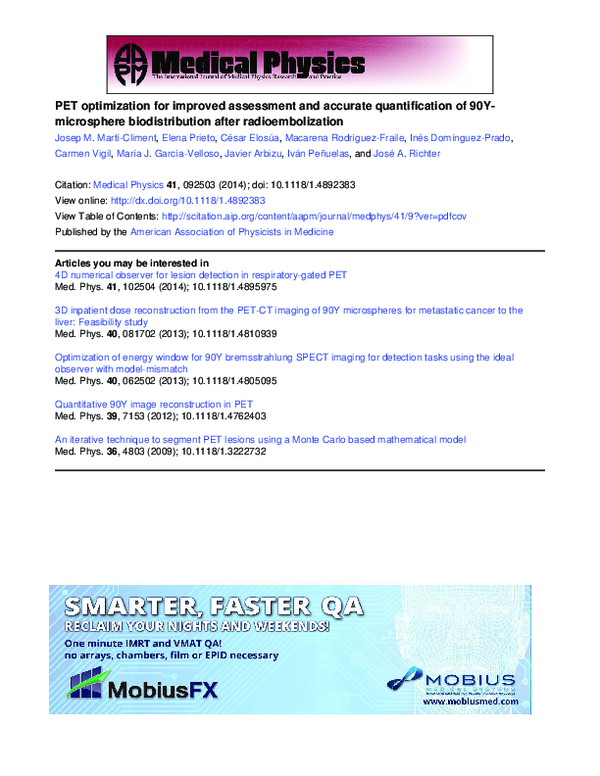 (PDF) PET optimization for improved assessment and accurate ...