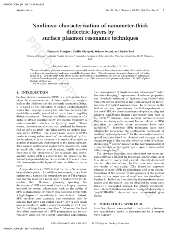 (PDF) Nonlinear characterization of nanometer-thick dielectric layers ...