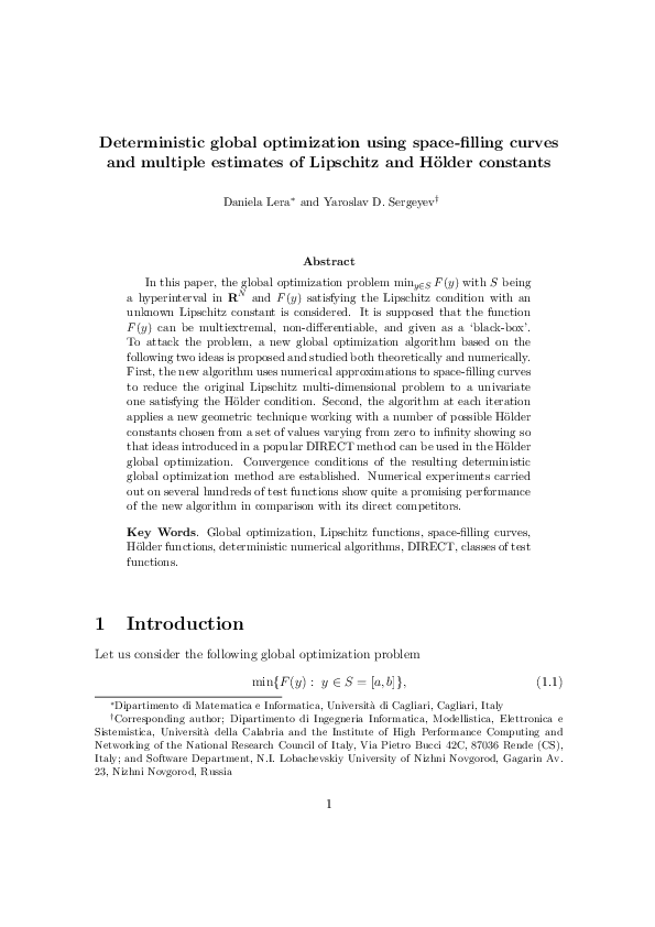 (PDF) Deterministic global optimization using space-filling curves and ...