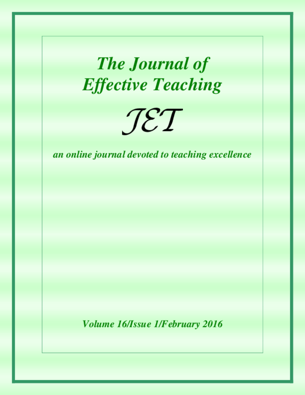 (PDF) The Journal of Effective Teaching