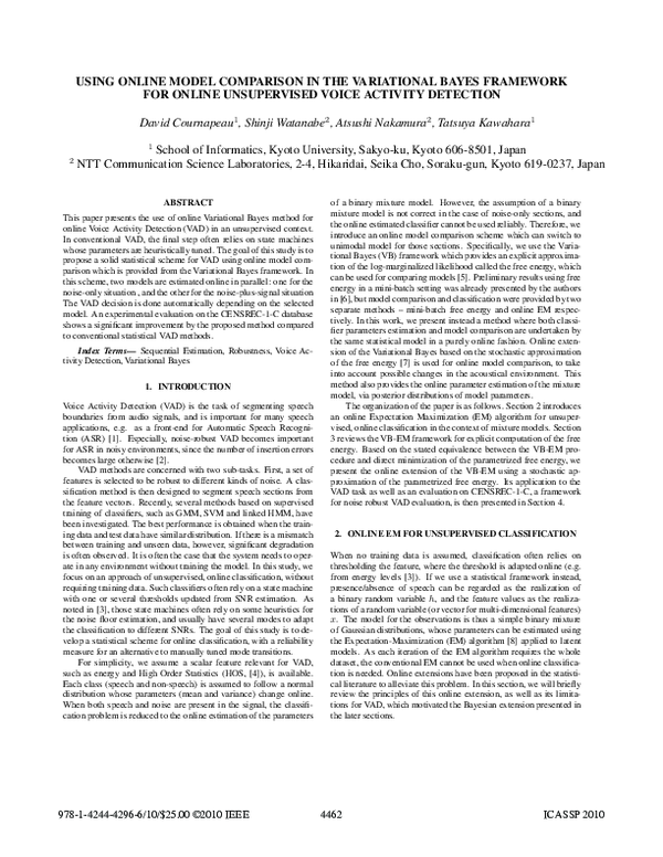 (PDF) Using online model comparison in the Variational Bayes framework for online unsupervised ...