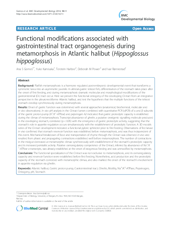 (PDF) Functional modifications associated with gastrointestinal tract ...