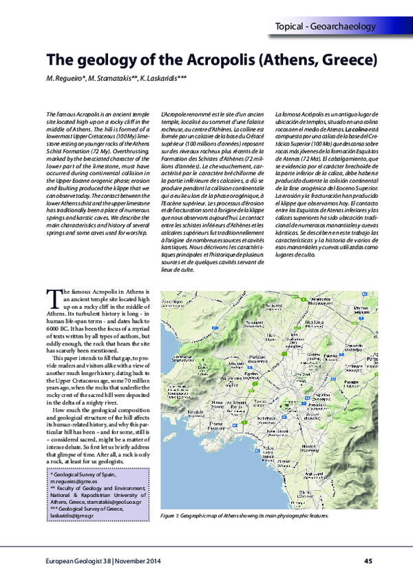 (PDF) The geology of the Acropolis (Athens, Greece)