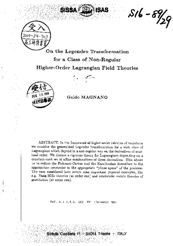 (PDF) On the Legendre transformation for a class of nonregular higher ...