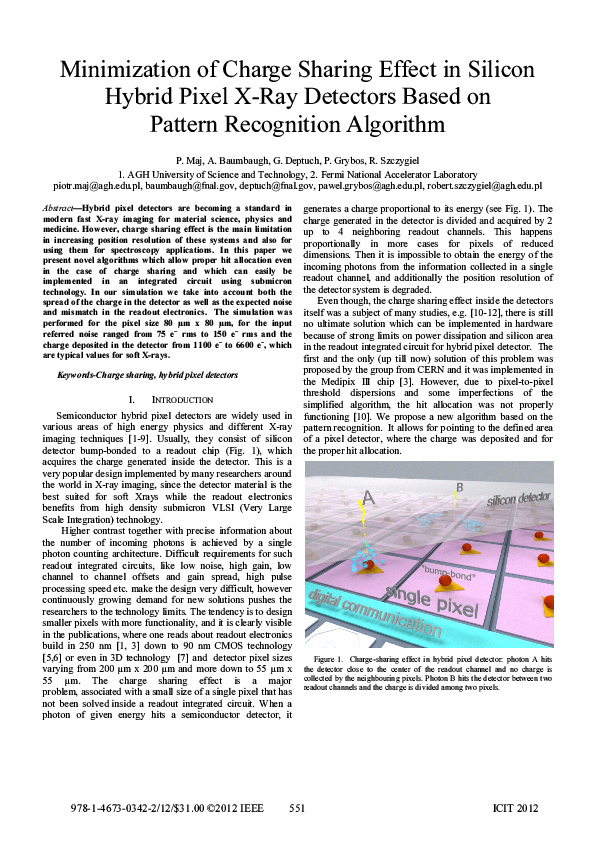 Pdf Minimization Of Charge Sharing Effect In Silicon Hybrid Pixel X Ray Detectors Based On