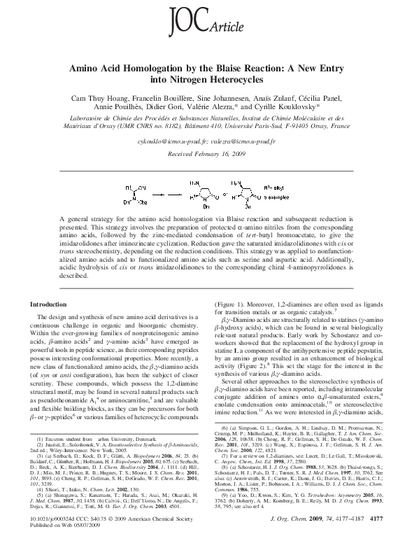 (PDF) The Blaise reaction | H. Surya Prakash Rao - Academia.edu