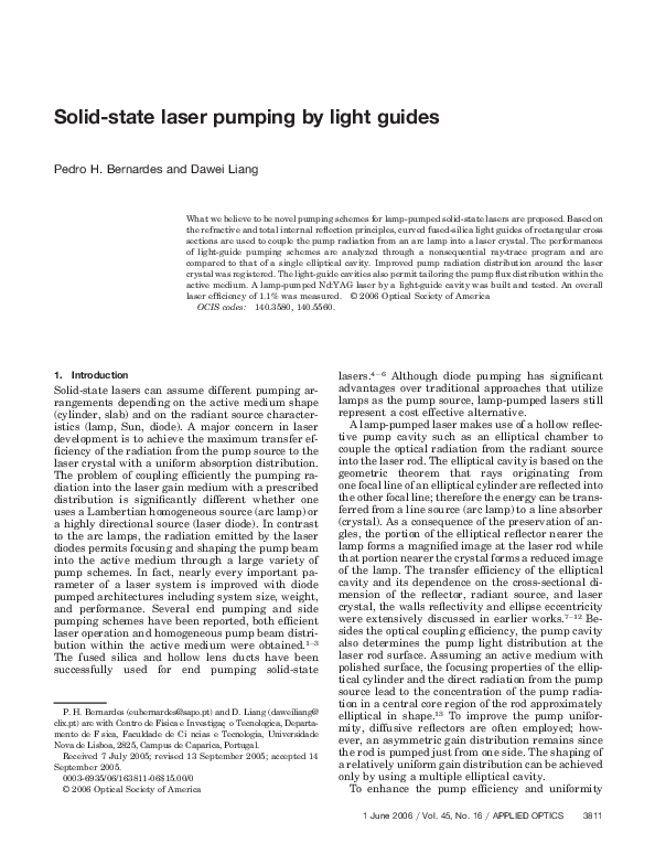 (PDF) Solid-state laser pumping by light guides