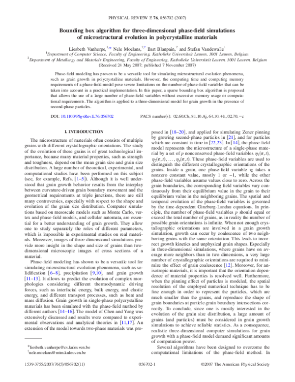 (PDF) Bounding box algorithm for three-dimensional phase-field simulations of microstructural ...