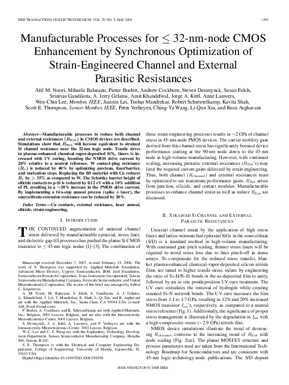 (PDF) Mobility Enhancement Technology for Scaling of CMOS Devices ...