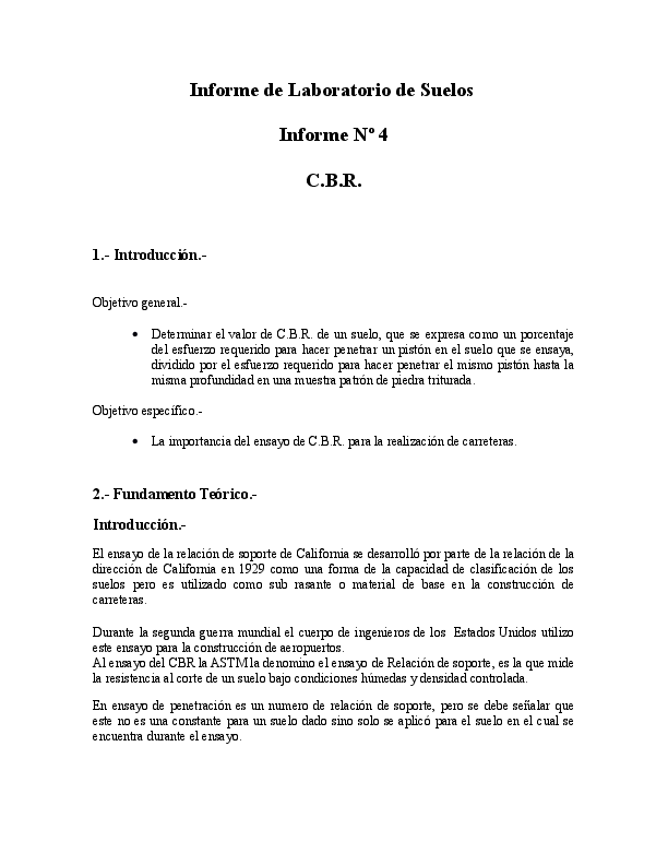 (DOC) Informe de Laboratorio de Suelos Informe Nº 4