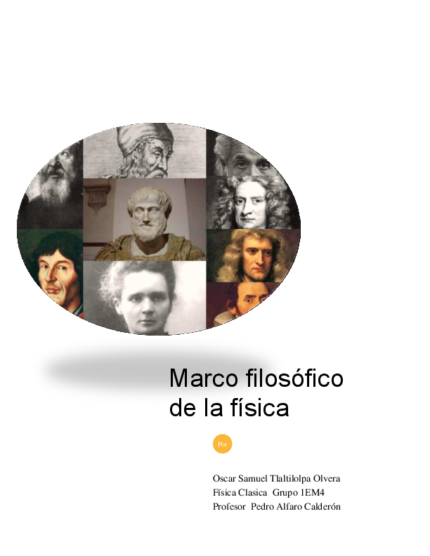 (PDF) Marco filosófico de la física