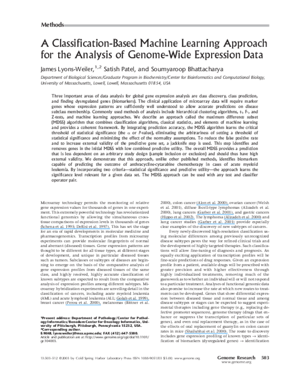 (PDF) A Classification-Based Machine Learning Approach for the Analysis ...