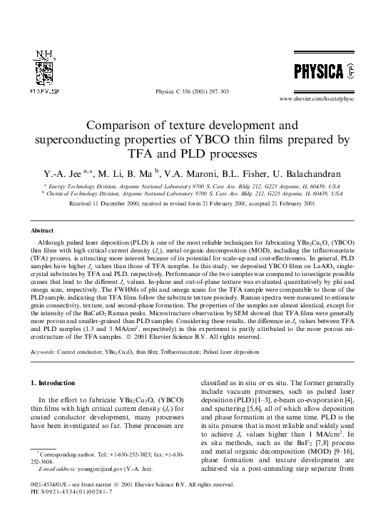 (PDF) Comparison of texture development and superconducting properties ...