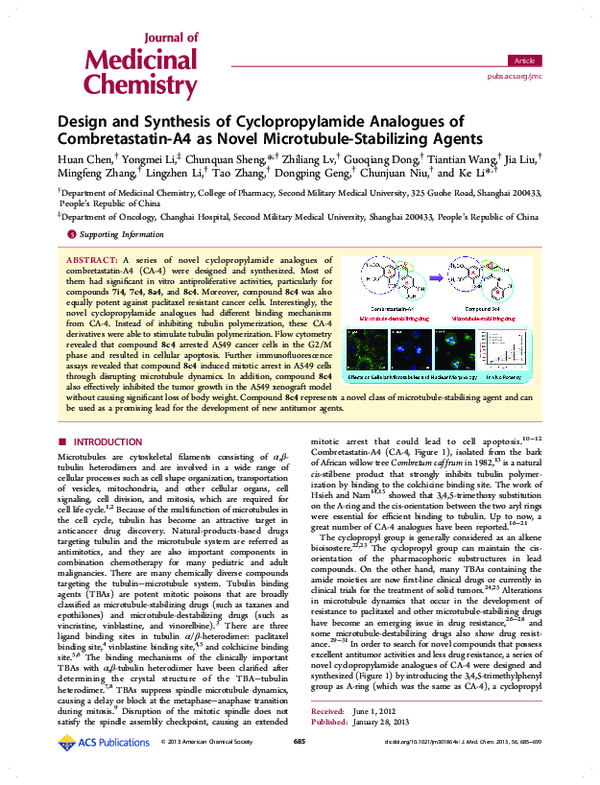 (PDF) Design and Synthesis of Cyclopropylamide Analogues of ...