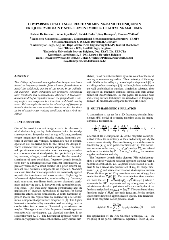 (PDF) Comparison of sliding-surface and moving-band techniques in ...