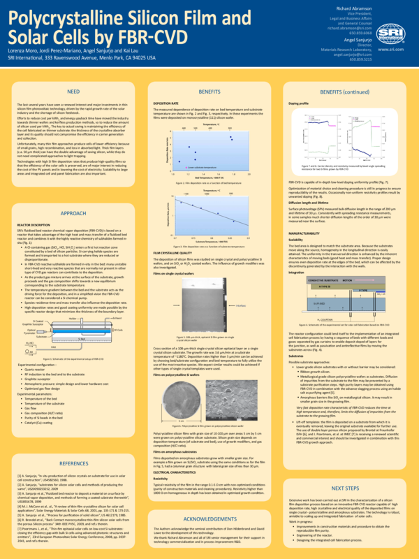 (PDF) Polycrystalline silicon film and solar cells by FBR-CVD