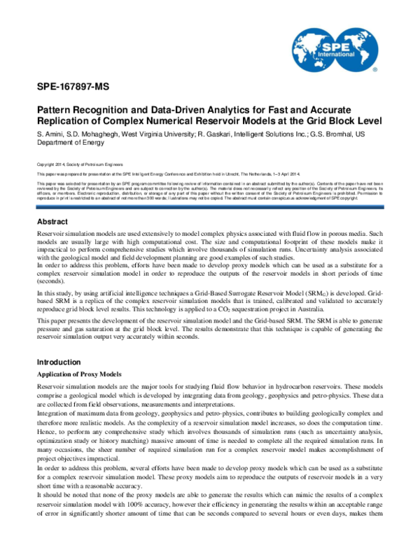 Pdf Pattern Recognition And Data Driven Analytics For Fast And