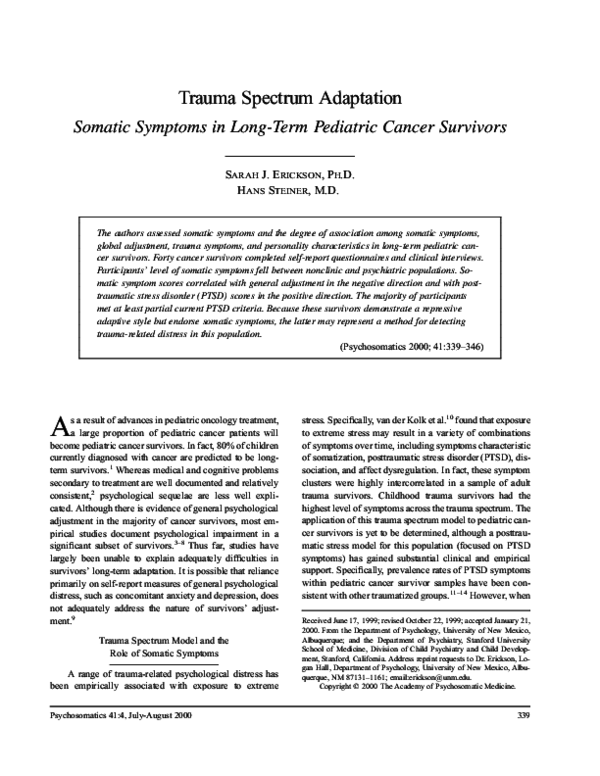(PDF) Trauma Spectrum Adaptation