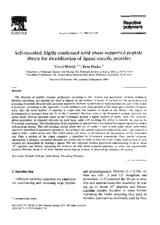 (PDF) Design and Validation of a Frugal, Automated, Solid-Phase Peptide ...