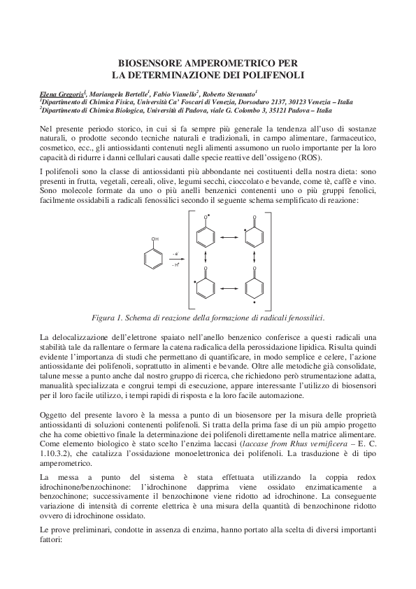 Pdf Amperometric Biosensor For Polyphenols Determination
