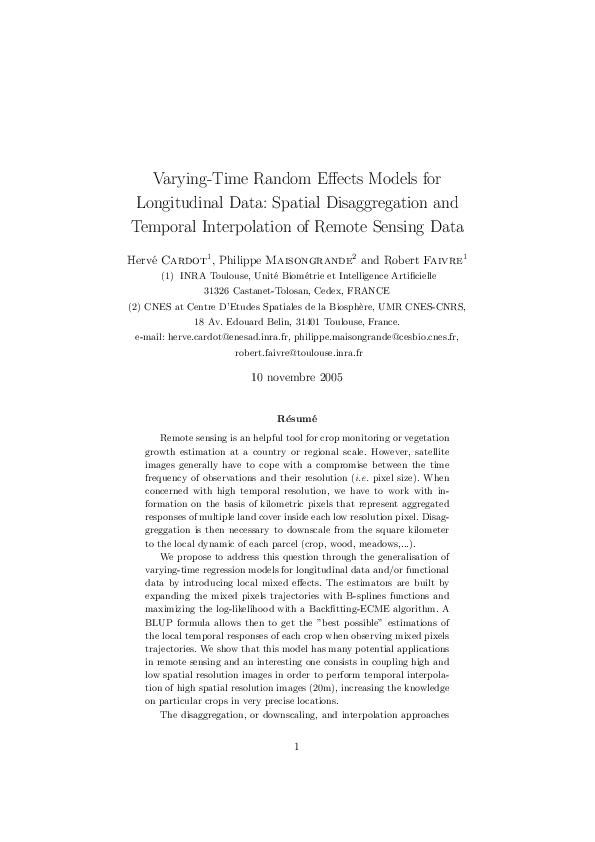 (PDF) Varying-time random effects models for longitudinal data: unmixing and temporal ...