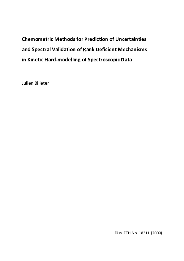 Pdf Chemometric Techniques For Spectral Validation