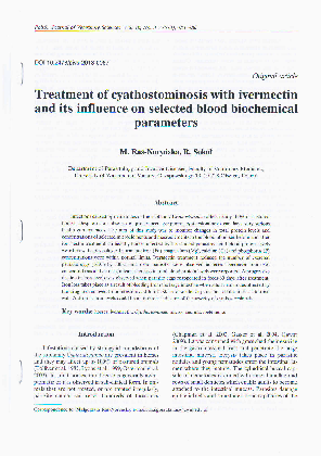 (PDF) Treatment of cyathostominosis with ivermectin and its influence ...