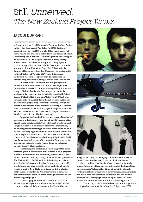 (PDF) Still Unnerved: The New Zealand Project, Redux