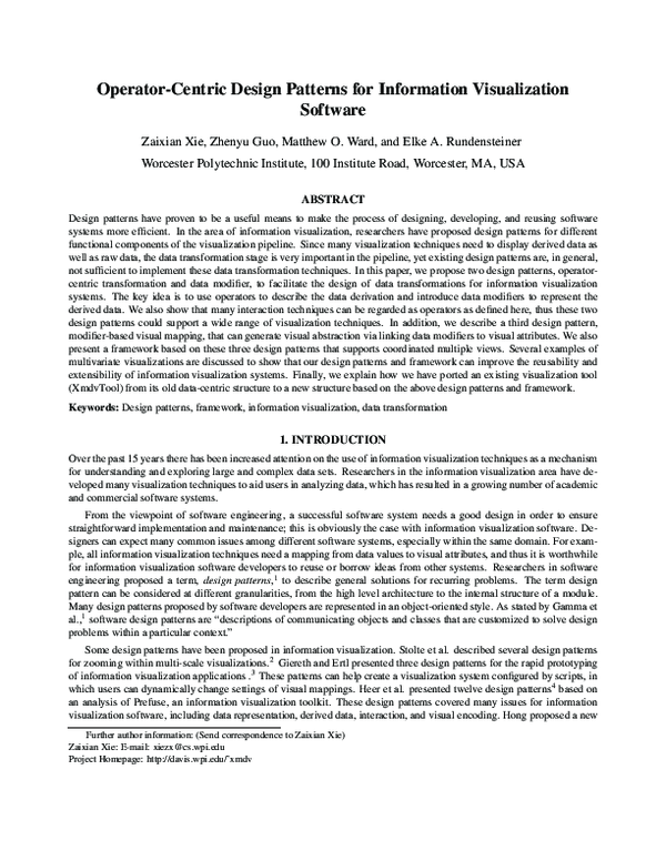 (PDF) Operator-centric design patterns for information visualization ...