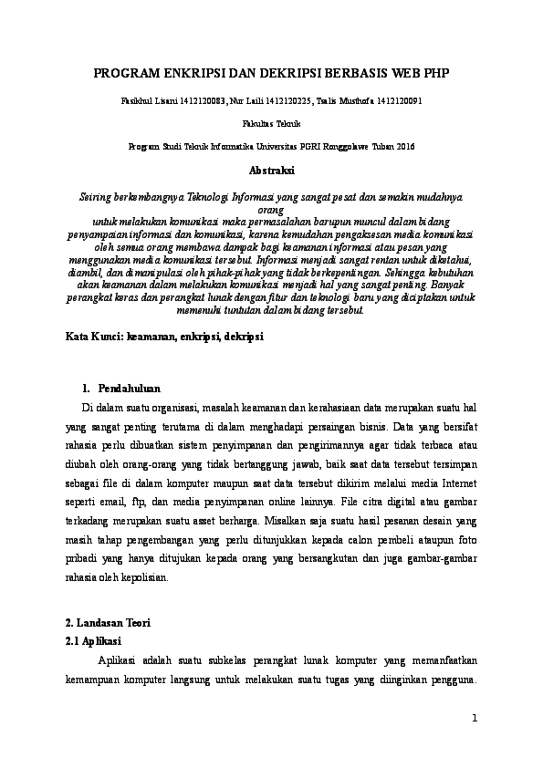 Doc Program Enkripsi Dan Dekripsi Berbasis Web Php