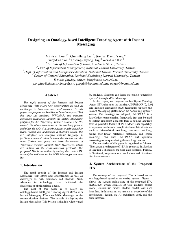 (PDF) Designing an ontology-based intelligent tutoring agent with ...