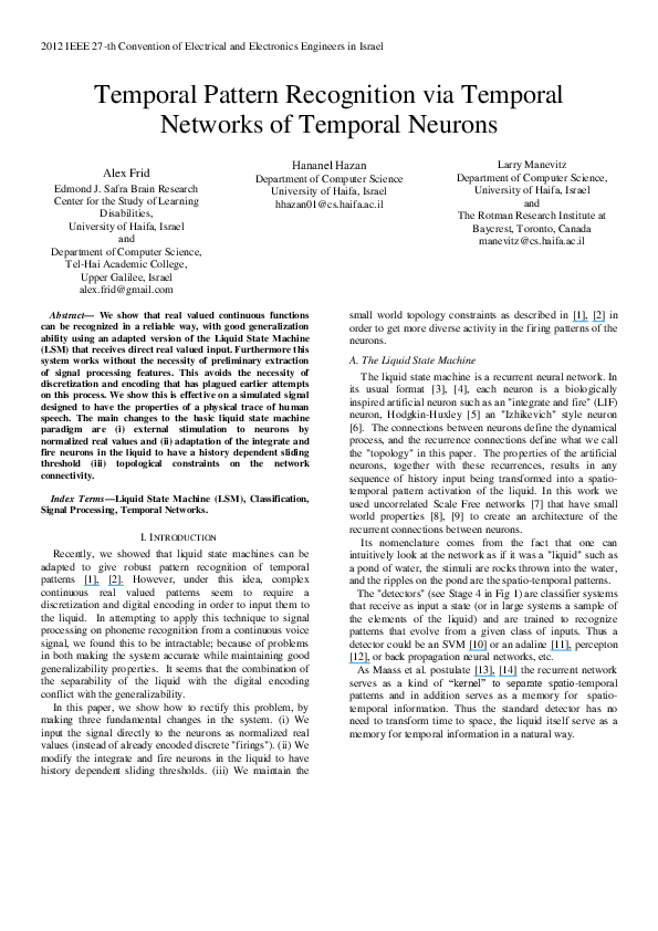 (PDF) Temporal pattern recognition via temporal networks of temporal ...