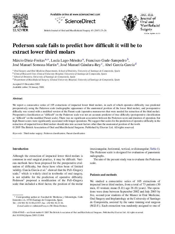 (PDF) Pederson scale fails to predict how difficult it will be to ...