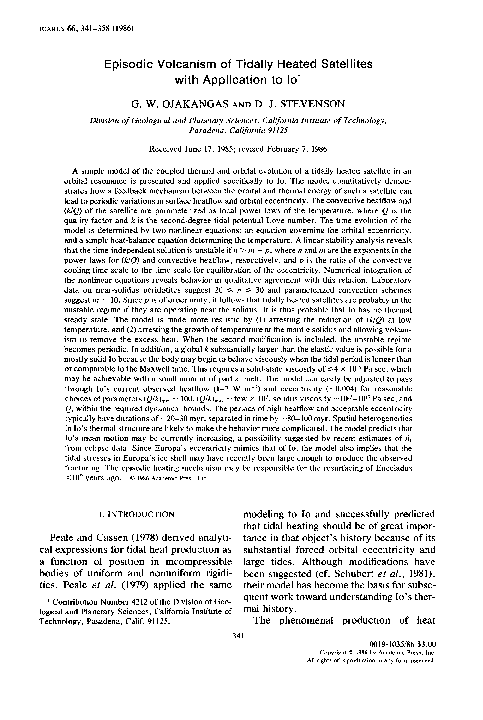 (PDF) Episodic volcanism of tidally heated satellites with application ...