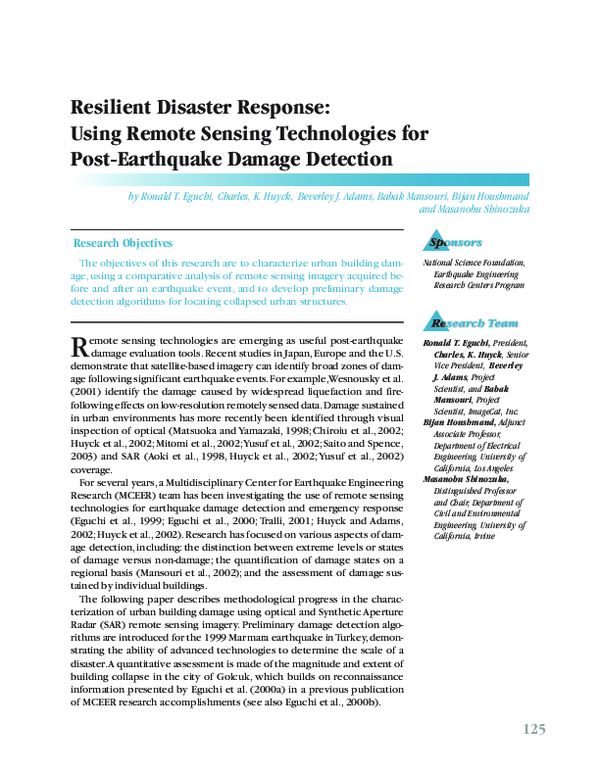 (PDF) Resilient disaster response: using remote sensing technologies ...