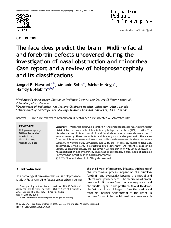 (PDF) The face does predict the brain—Midline facial and forebrain ...