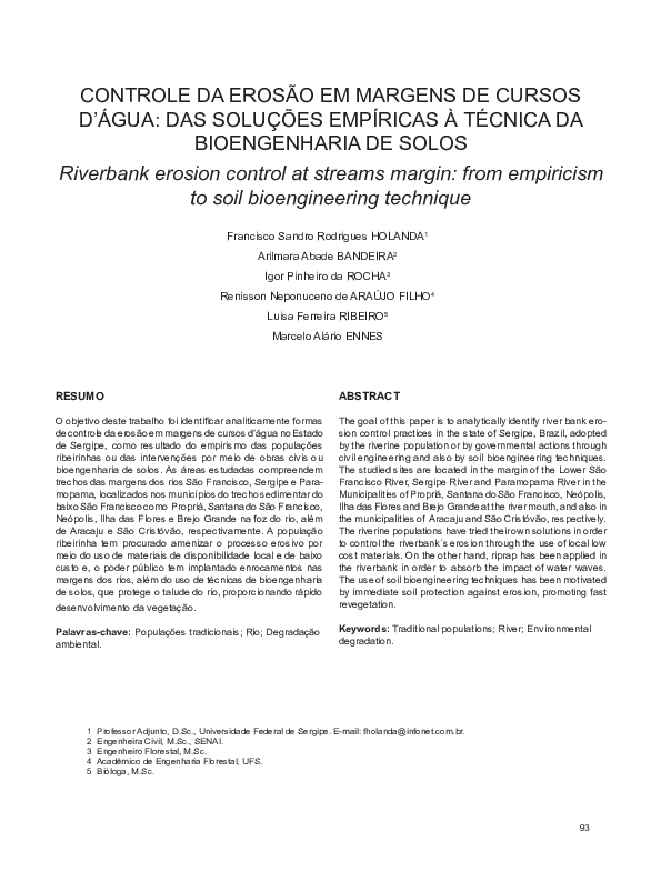 (PDF) Riverbank erosion control at streams margin: from empiricism to ...