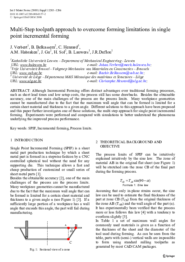 Pdf Multi Step Toolpath Approach To Overcome Forming Limitations In Single Point Incremental