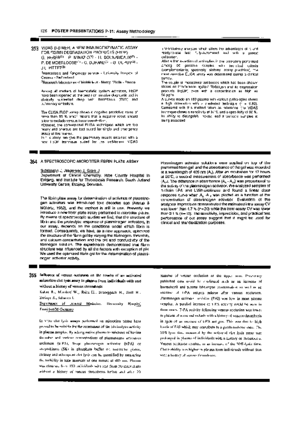 (PDF) Vidas D-dimer, a new immunoenzymatic assay for fibrin degradation ...