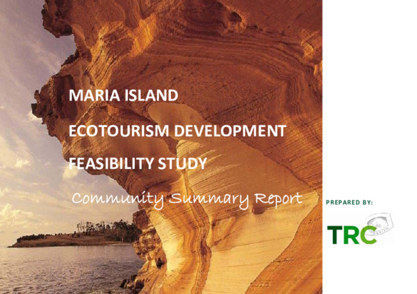 (PDF) Maria Island Ecotourism Development Feasibility Study (1)