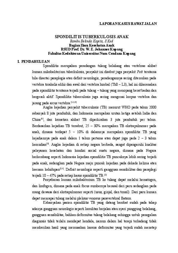 Spondilitis tb lapsus RBK