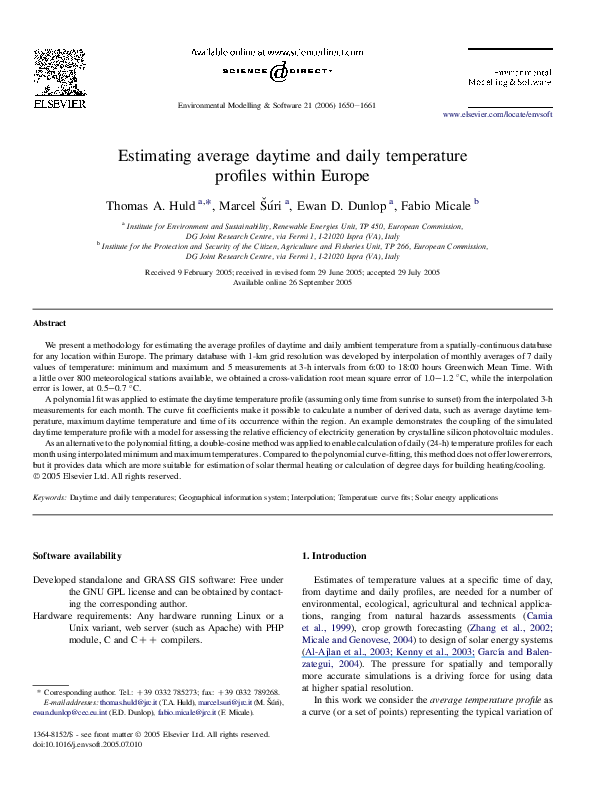 (PDF) Estimating average daytime and daily temperature profiles within ...