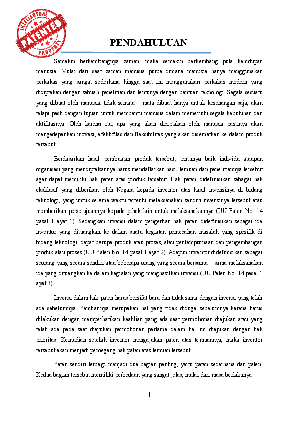 (DOC) Hak Paten PT. Karya Adikita Galvanize