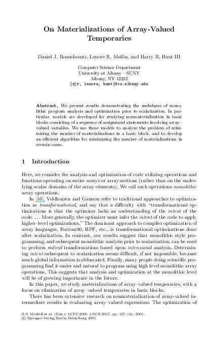 (PDF) On minimizing materializations of array-valued temporaries ...