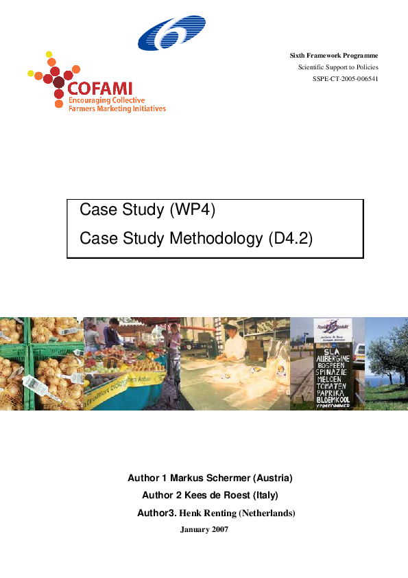 (PDF) Guidelines Case Study Methodology, COFAMI Project