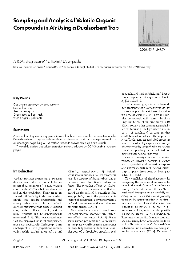 (PDF) Sampling and analysis of volatile organic compounds in air using ...
