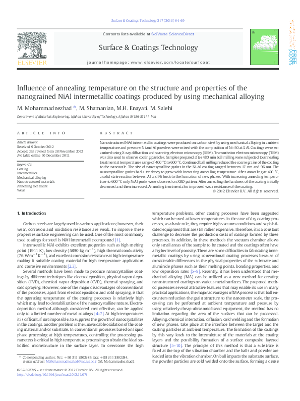 (PDF) Influence of annealing temperature on structural, electrical and optical properties of WSi2