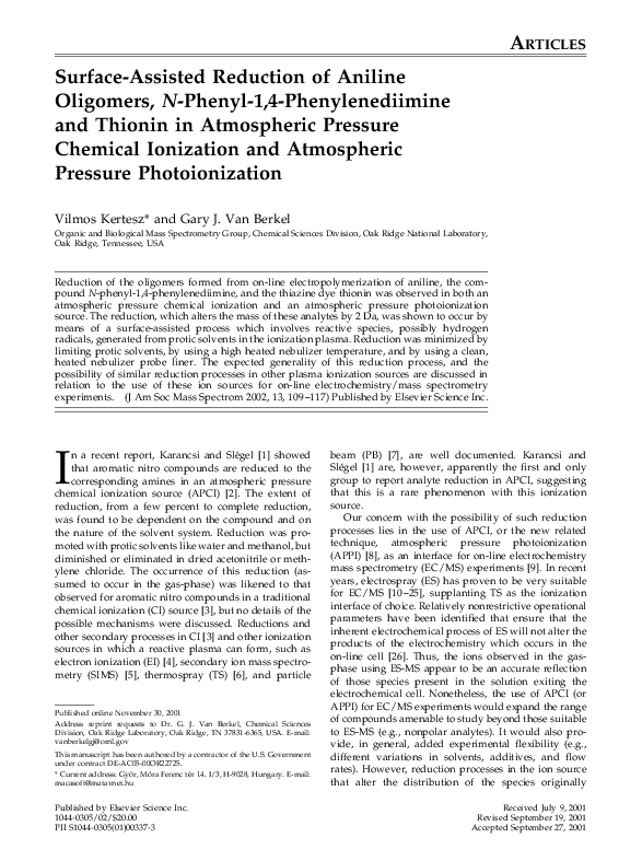 Surface-assisted reduction of aniline oligomers, N-phenyl-1,4 ...