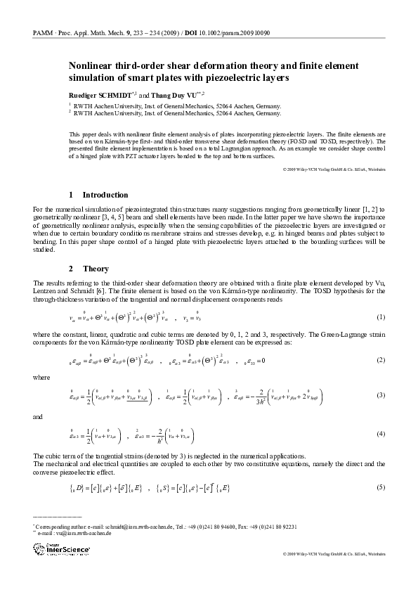 (PDF) Smart Plate Analysis Using Finite Elements