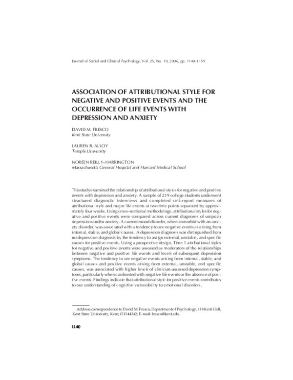 (PDF) Attributional style for negative events: A proposition for a more ...